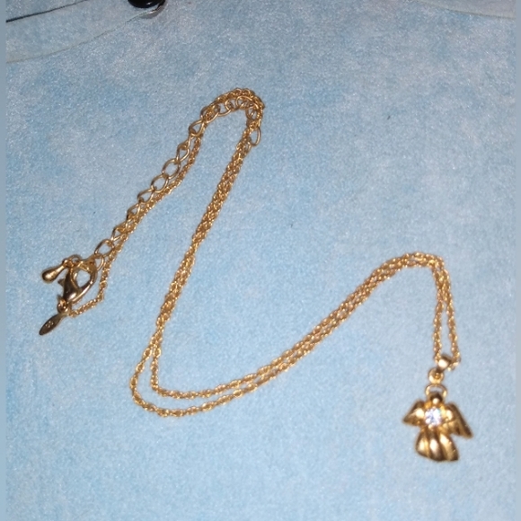 Avon | Jewelry | Vintage Avon Gold Plated Diamond Birthstone Angel ...